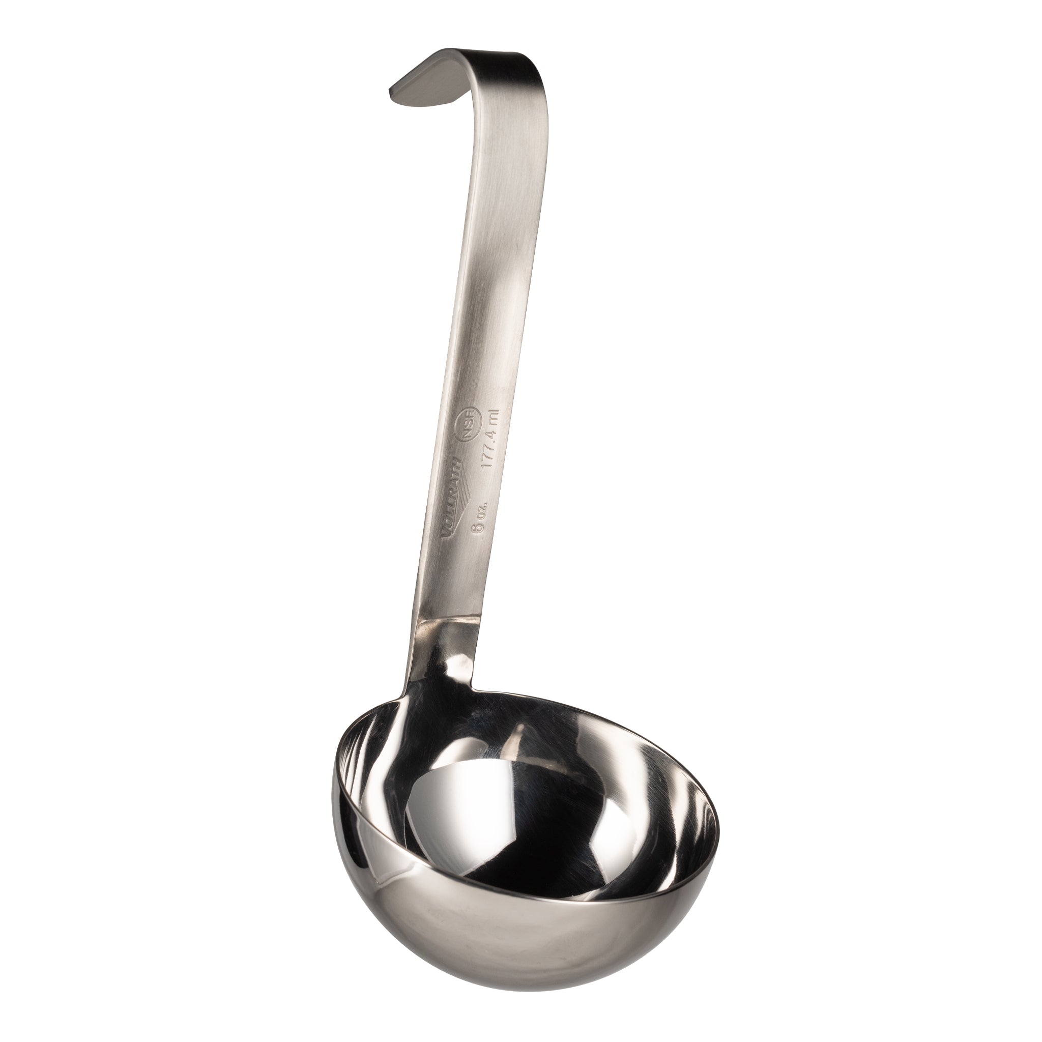 Vollrath One-Piece Heavy-Duty Ladle w/Short Handle, 6 oz, Stainless St ...