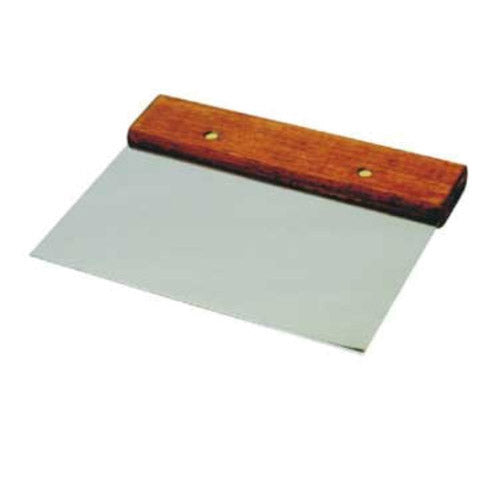 Rabco Dough Scraper, 6" x 3" Blade, Stainless Steel with Wood Handle ...