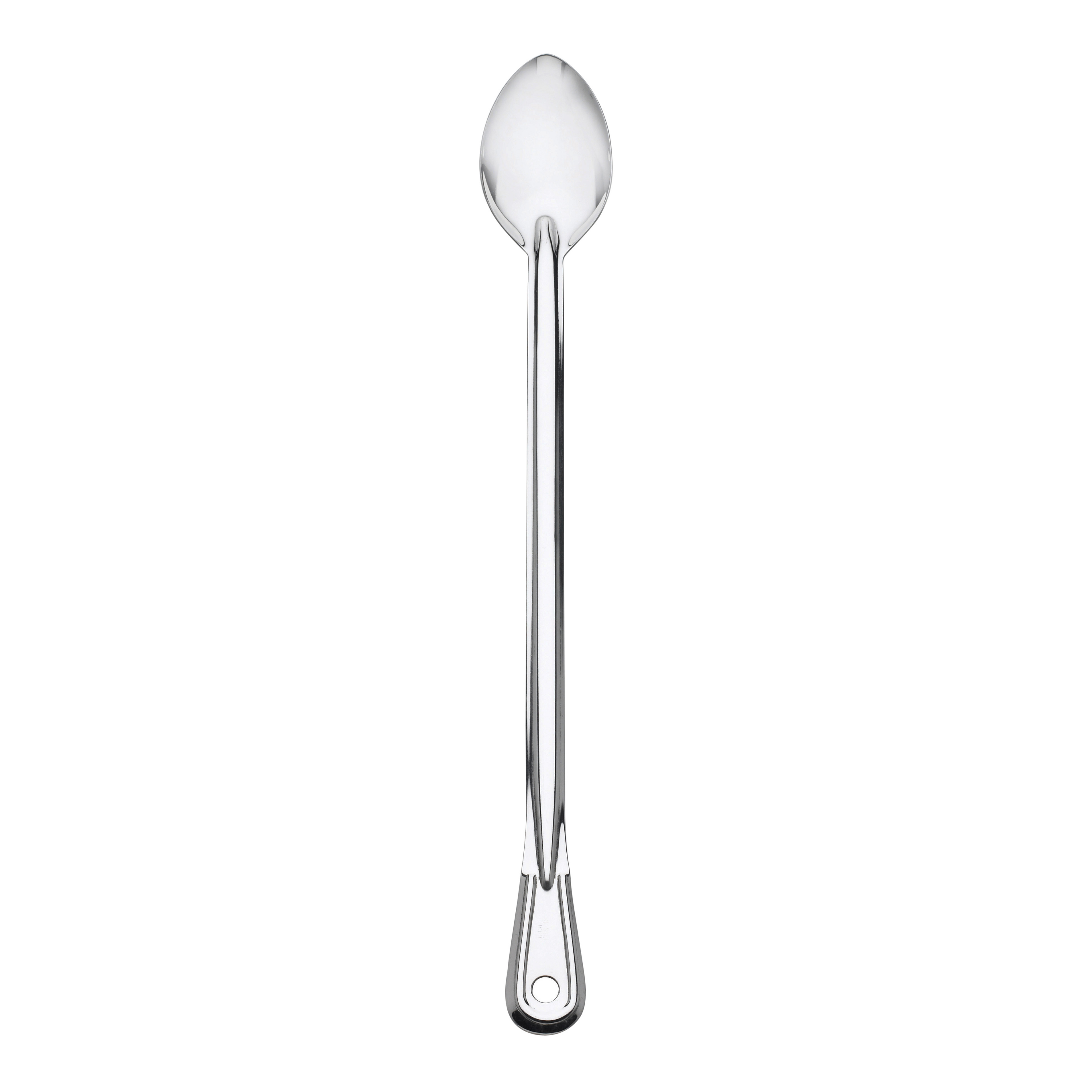 Browne Extra Long Handle Solid Serving Spoon, 18", Stainless Steel - 4 ...