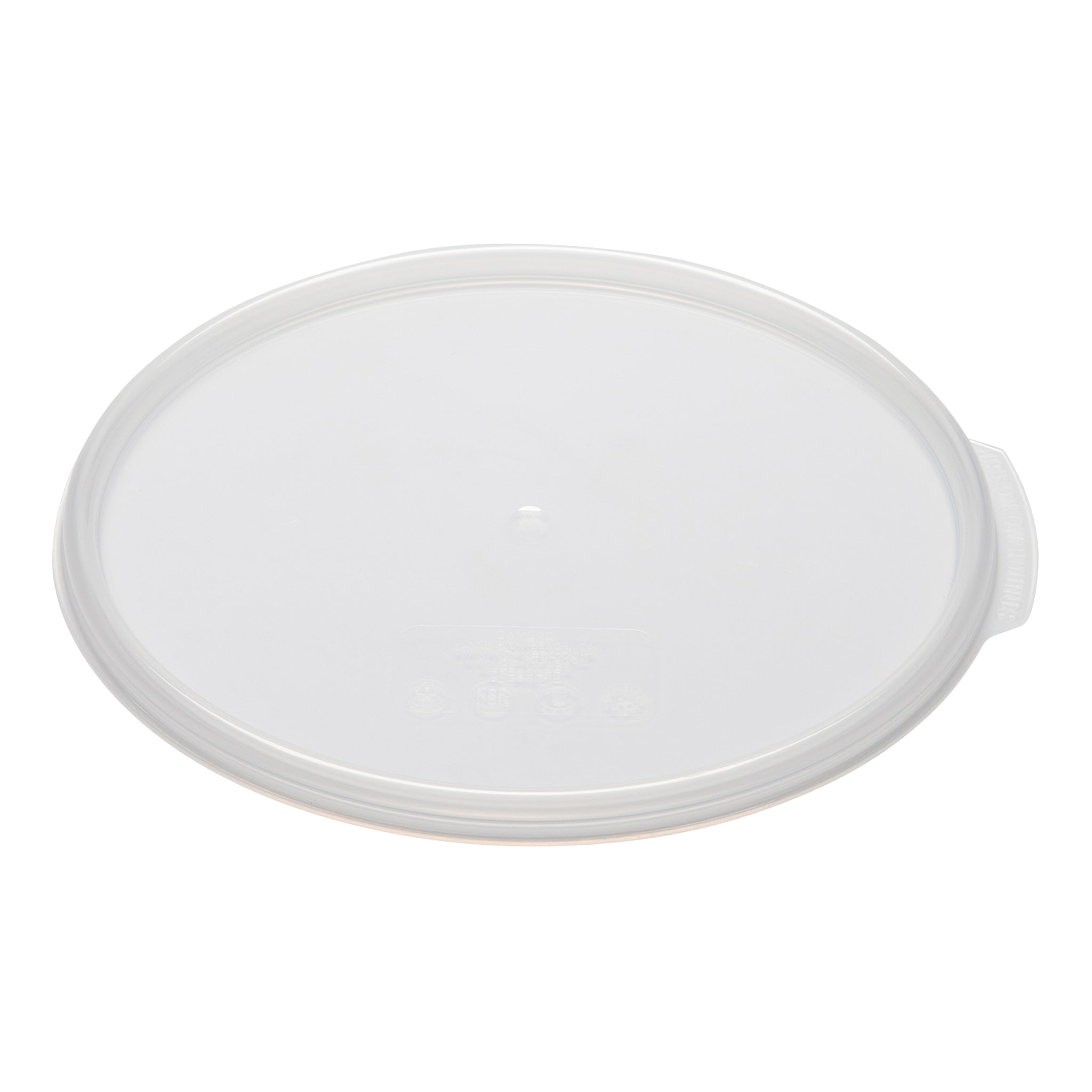 Cambro Camwear Round Food Storage Container Seal Lid, 12-22 qt, Transl ...