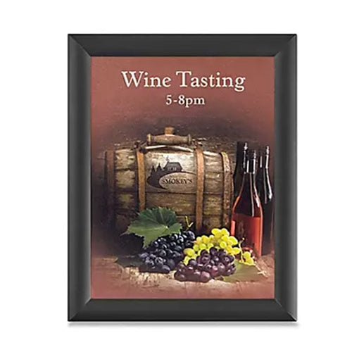 Uline Snap Edge Frame Sign, 8.5" x 11", Clear/Black - S-21325BL ...