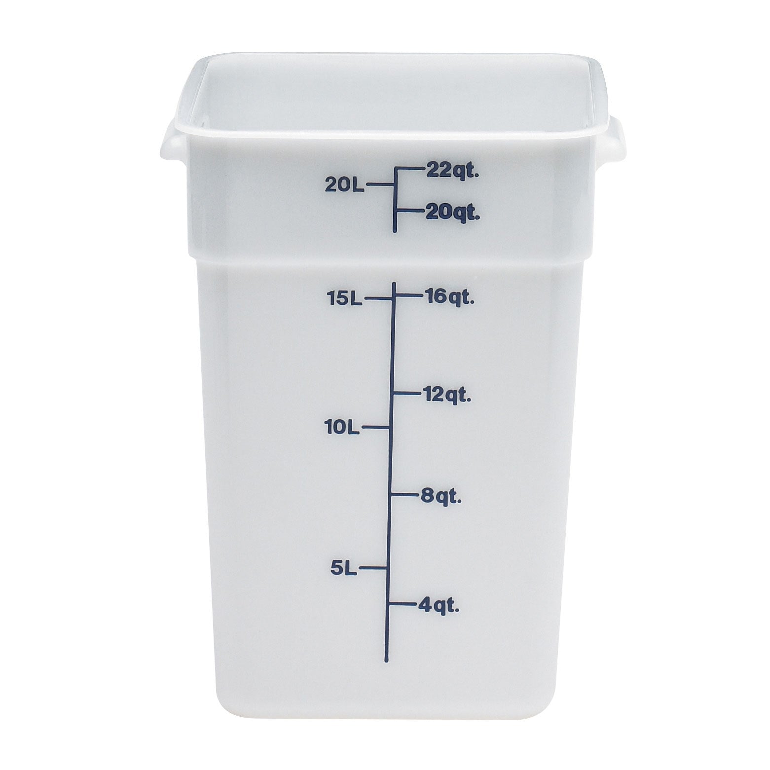 Cambro CamSquare Food Storage Container, 22 qt, Poly White - 22SFSP148 ...