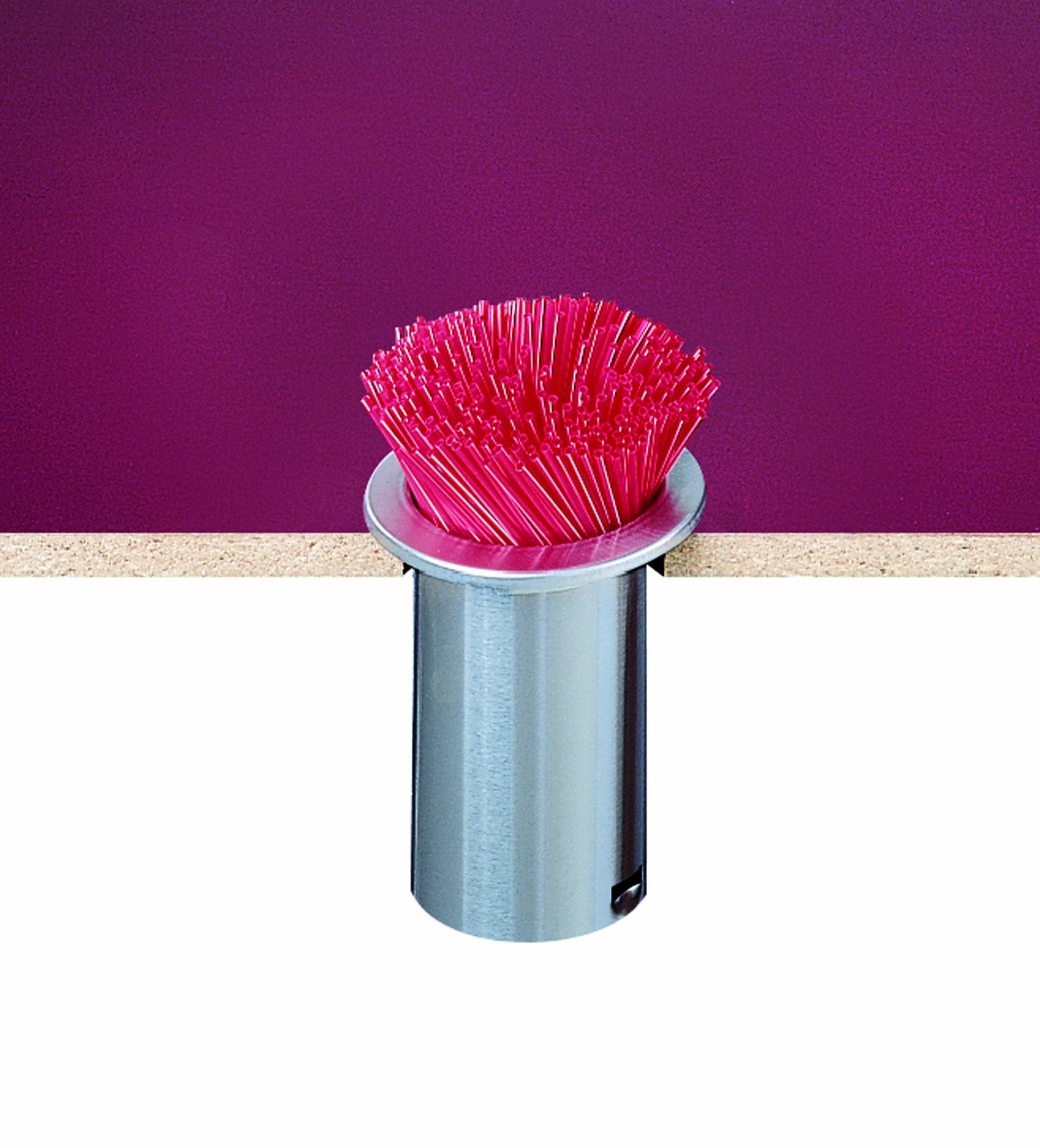 San Jamar In-Counter Straw Holder, Stainless Steel - L320C – Russell ...