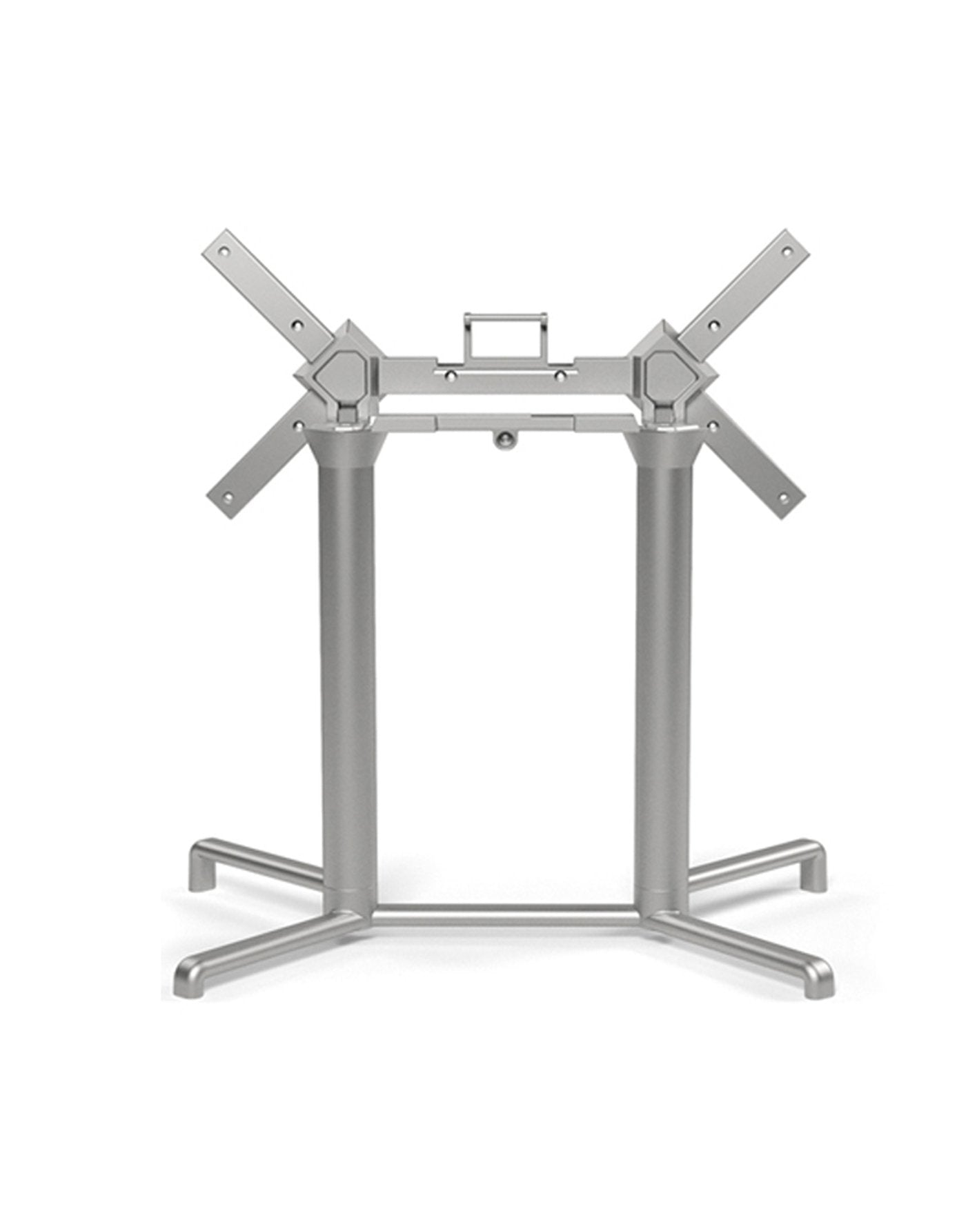 NARDI Scudo 27.9" Double Tilting Dining Height Table Base, Silver ...